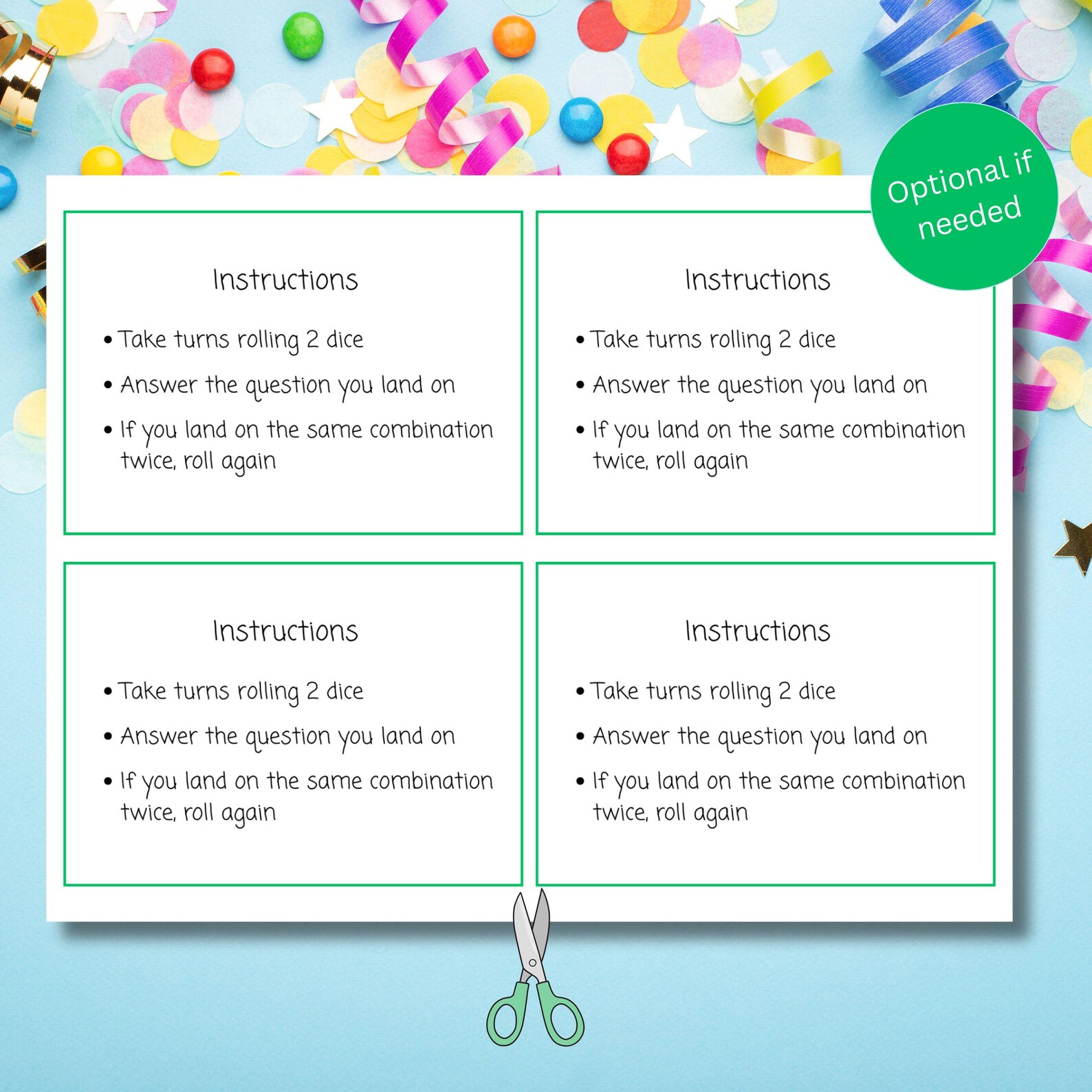 Christmas Dice Game, Christmas Ice Breaker Games, Last Minute Game ...