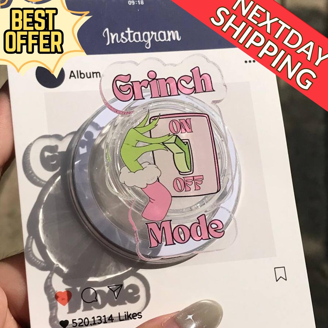 Furry Monster On/off Mode Magnetic Phone Grip: Funny Christmas Phone ...