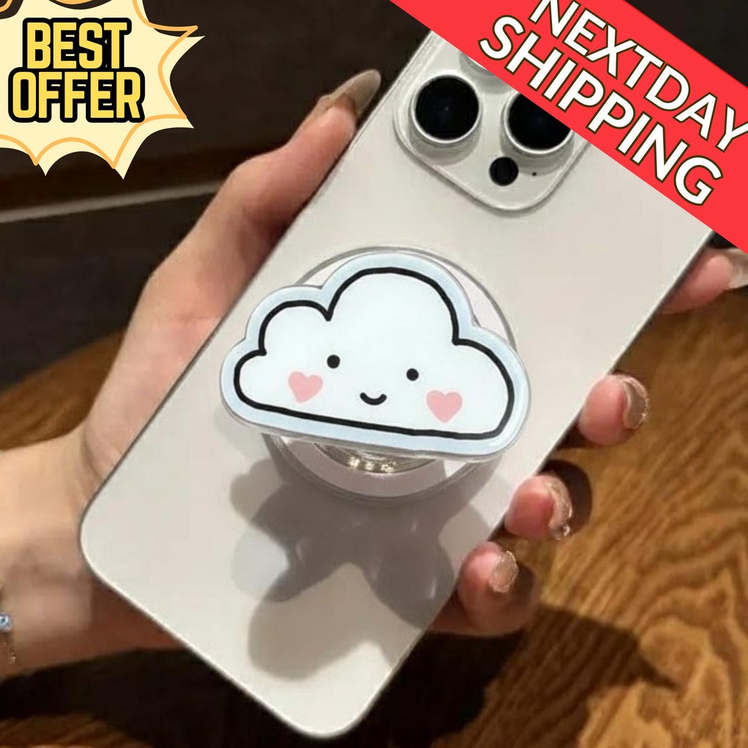 Kawaii Cloud Magsafe Phone Grip – Cute Cloud Phone Holder, Adorable ...