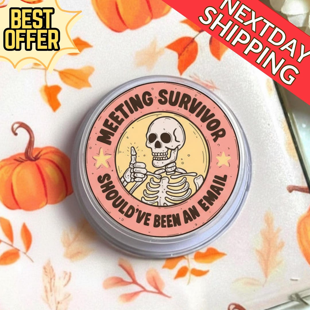 Meeting Survivor Magsafe Phone Grip – Funny Skeleton Email Survivor ...