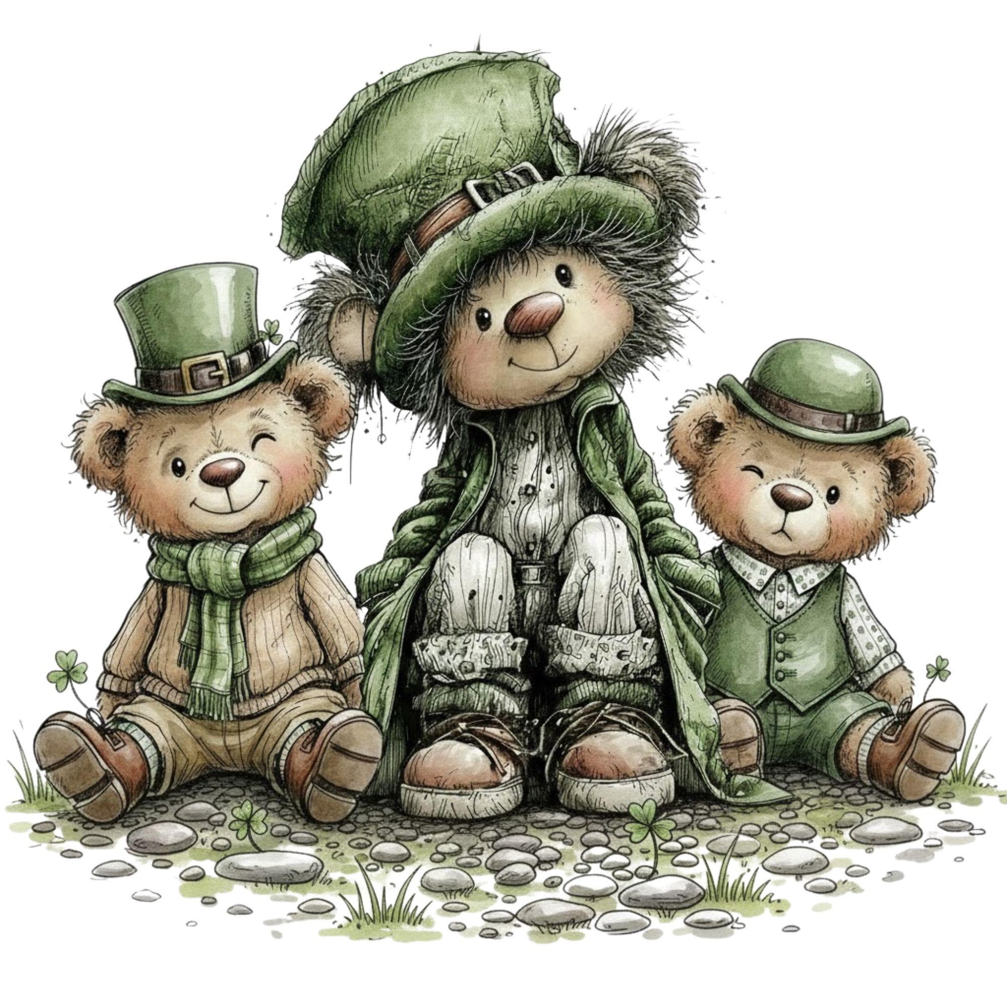 4 PNG Whimsical St. Patrick’s Day Leprechaun Boy Clipart – Cute Irish ...