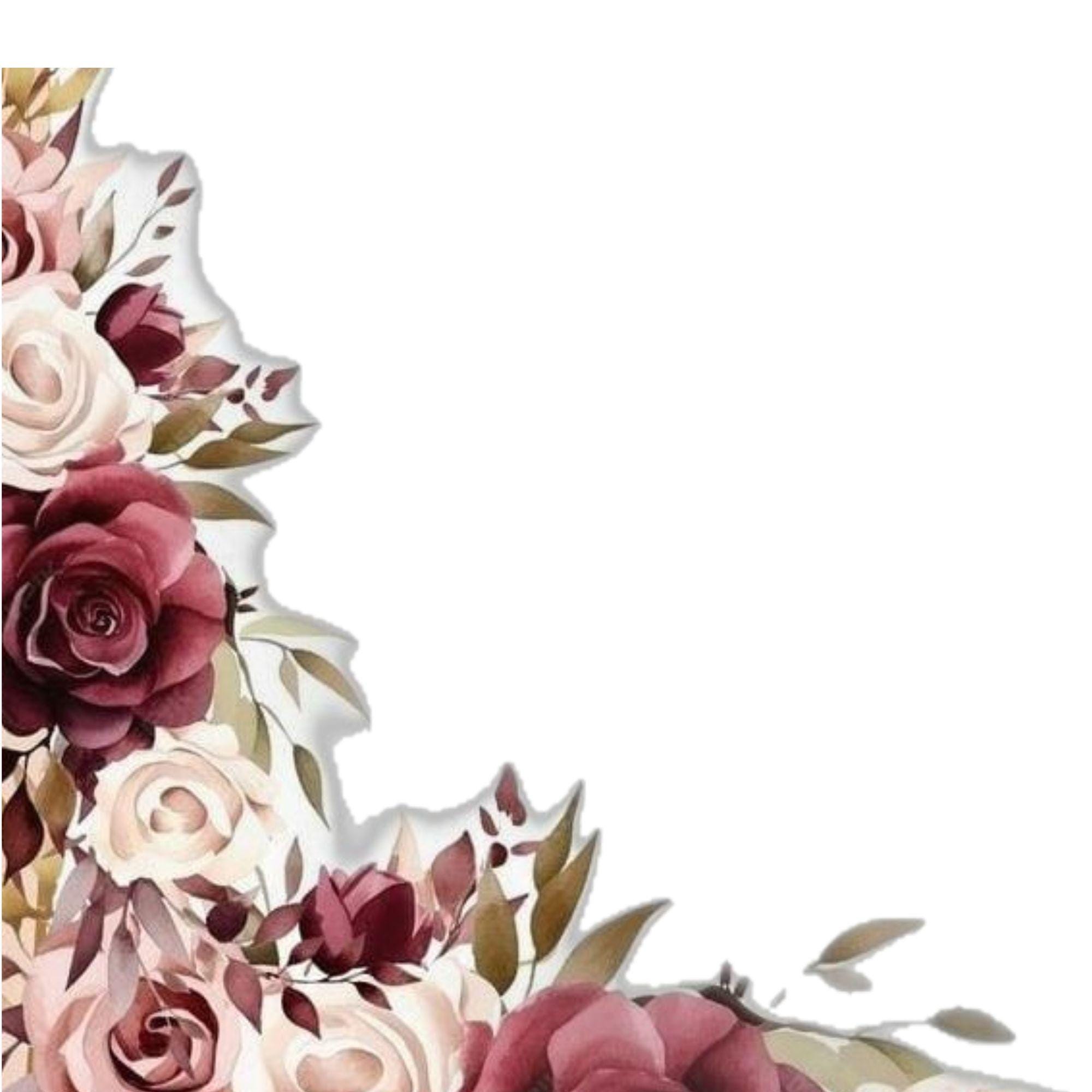 18 Burgundy Floral PNG | Blush Rose Clipart for Sublimation & Wall Art ...