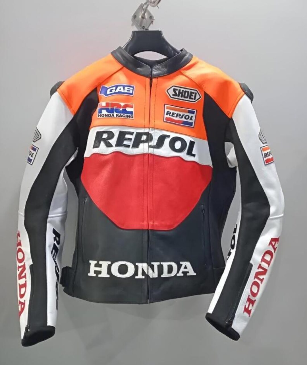 Honda Repsol Leather Motorbike Jacket: Cowhide Motogp Riding Gear - Etsy