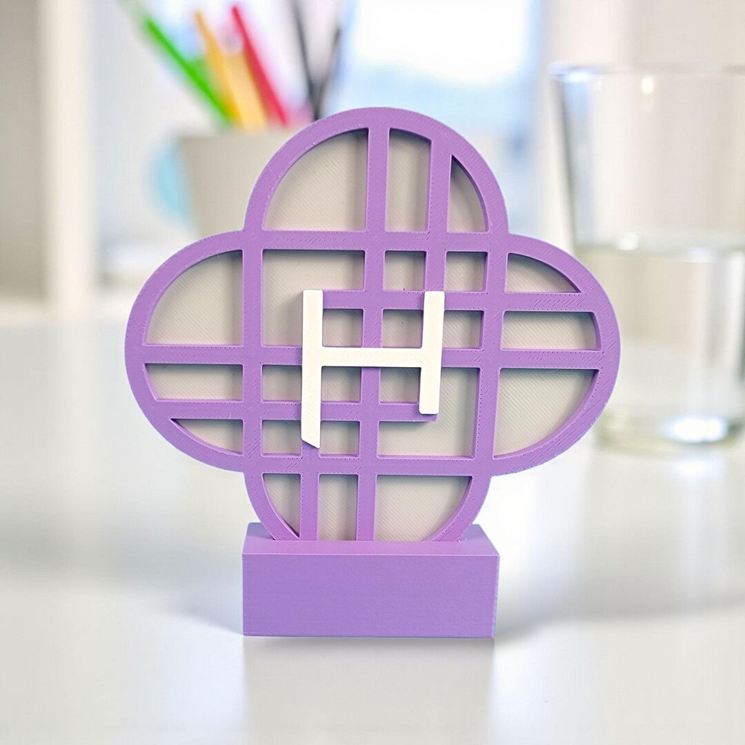 Kpop Demon Hunters Huntrix Logo Desk Standee | Room Decor | Shelf ...