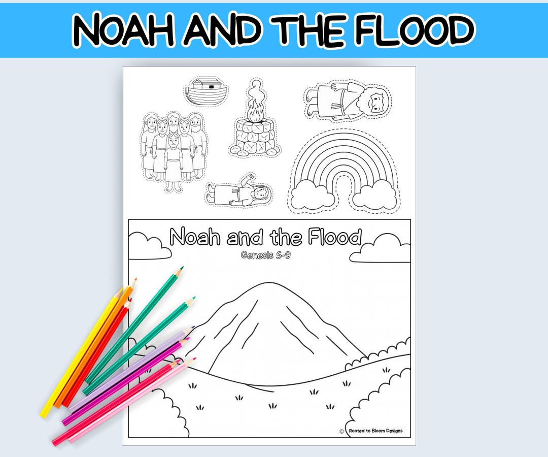 Noah and God's Promise - Bible Coloring Page and Craft - Genesis 5-9 ...