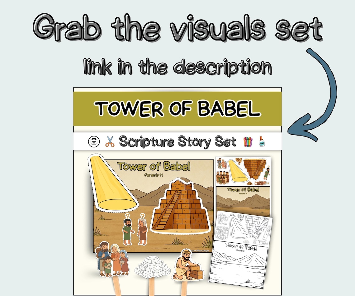 Tower of Babel-printable 3D Craft - Genesis 11 - Etsy