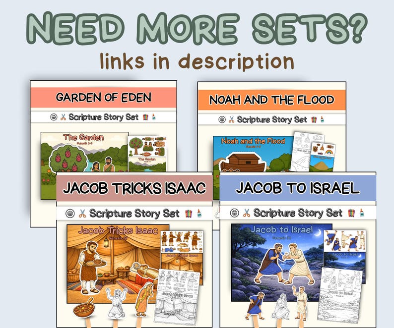 Esau Meets Jacob - Bible Story Visuals, Worksheets, and Crafts for ...