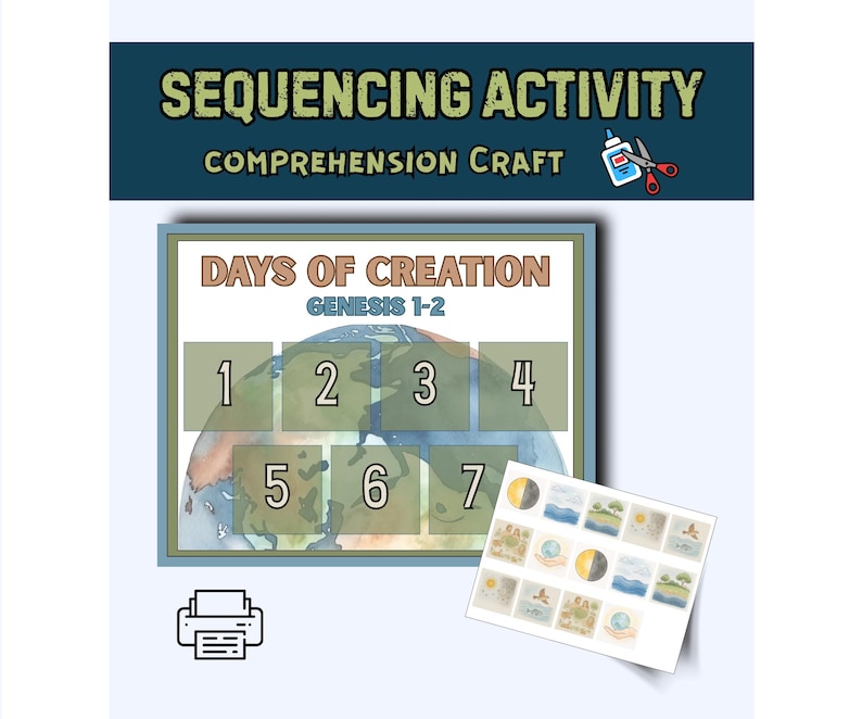 Creation Bundle for Kids-bible Class Sequencing Activity, Posters ...