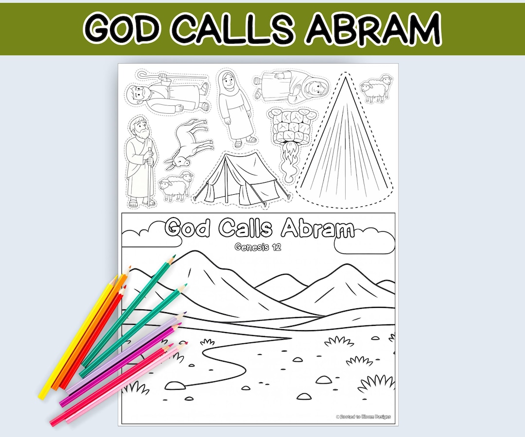 God Calls Abram - Bible Coloring Page and Craft - Genesis 12 Printable ...