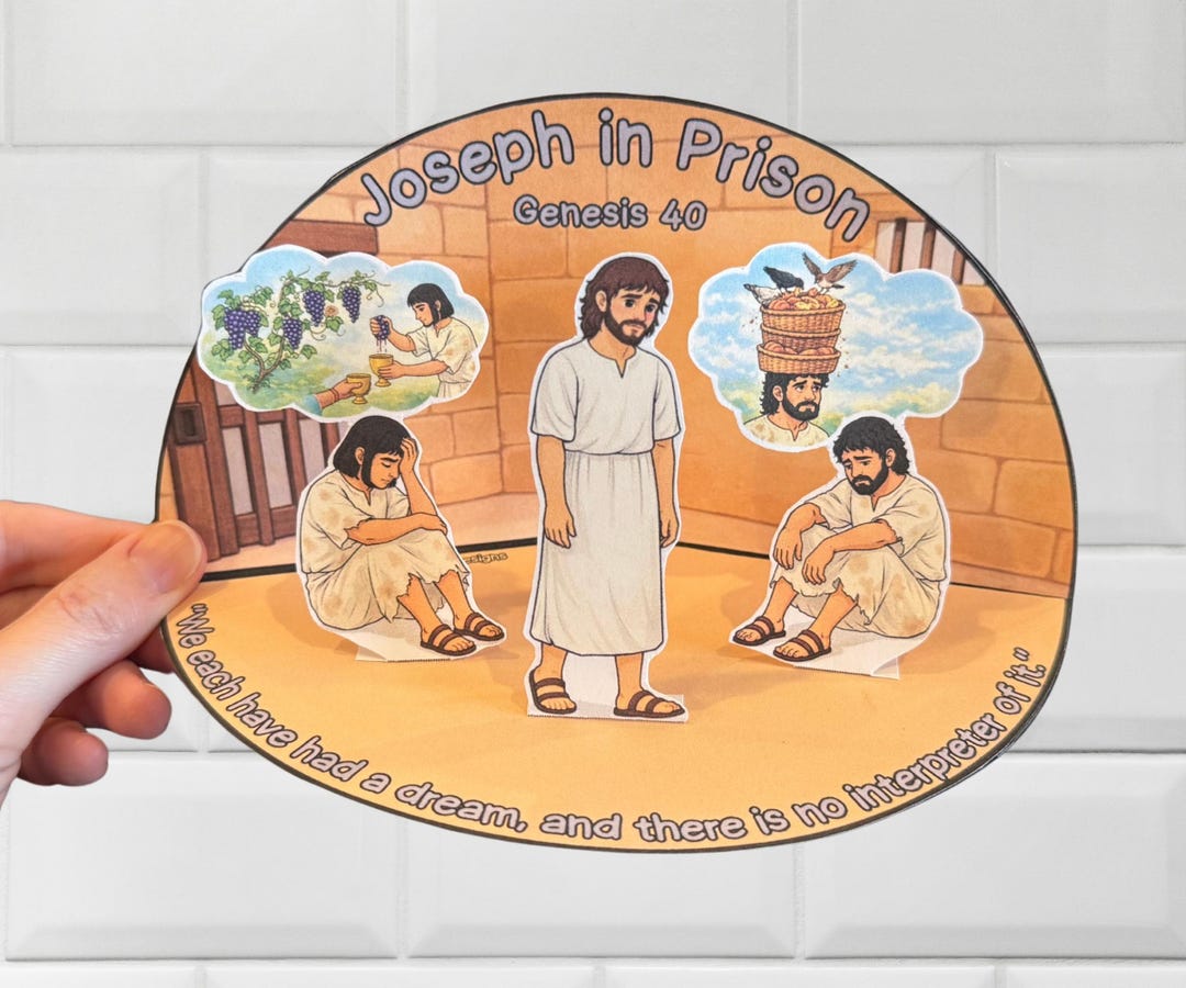 Joseph in Prison - Printable 3D Craft - Genesis 40-interpretation of ...