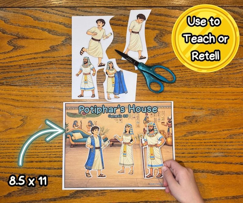 Joseph in Potiphar's House - Bible Story Visuals, Worksheets, and ...