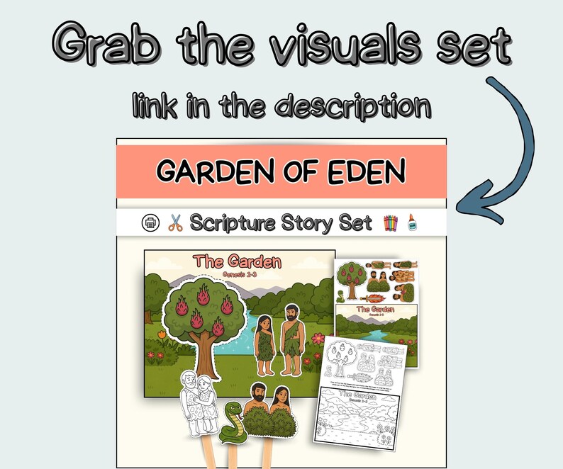 Adam and Eve-printable 3D Craft - Genesis 2-3 - Etsy
