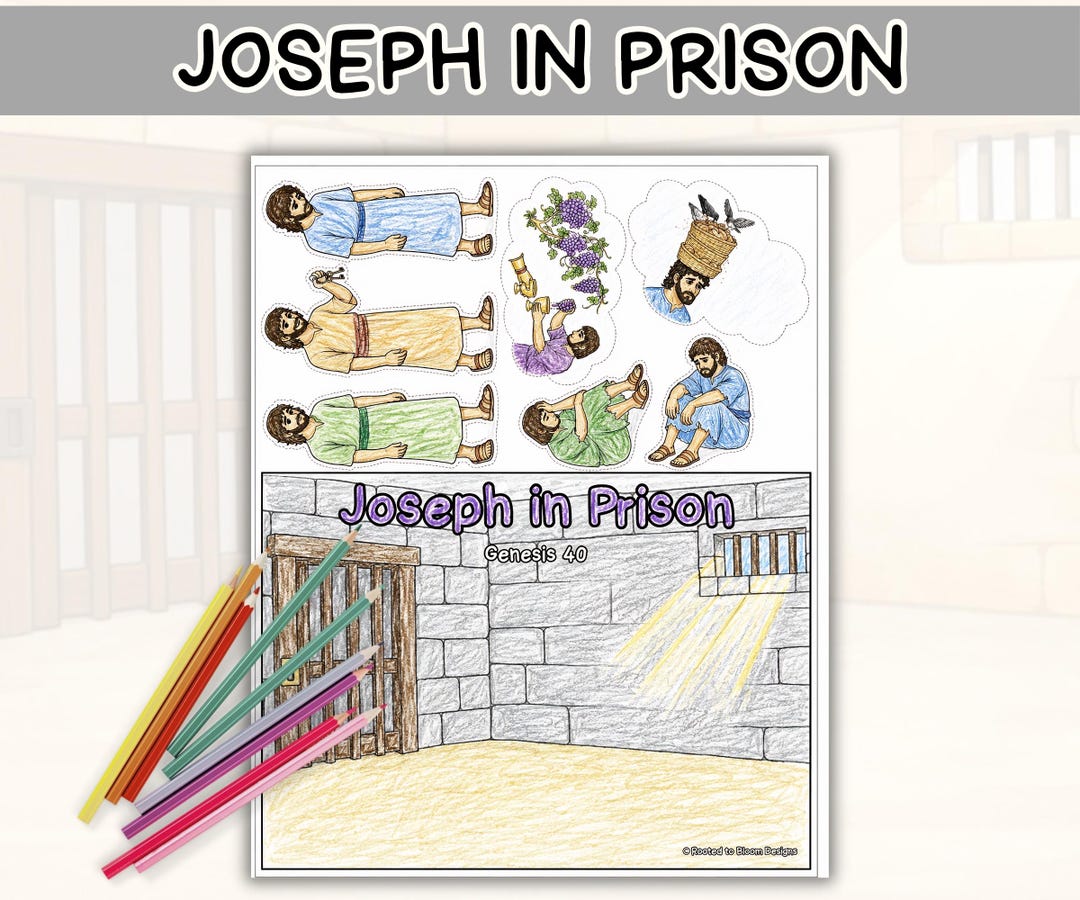 Joseph in Prison Bible Craft for Kids Genesis 40 Sunday School ...