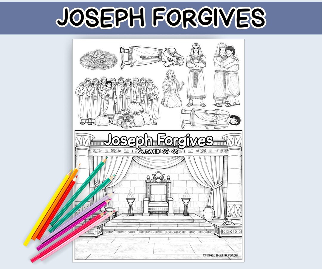 Joseph's Forgives His Brothers - Bible Coloring Page and Craft ...