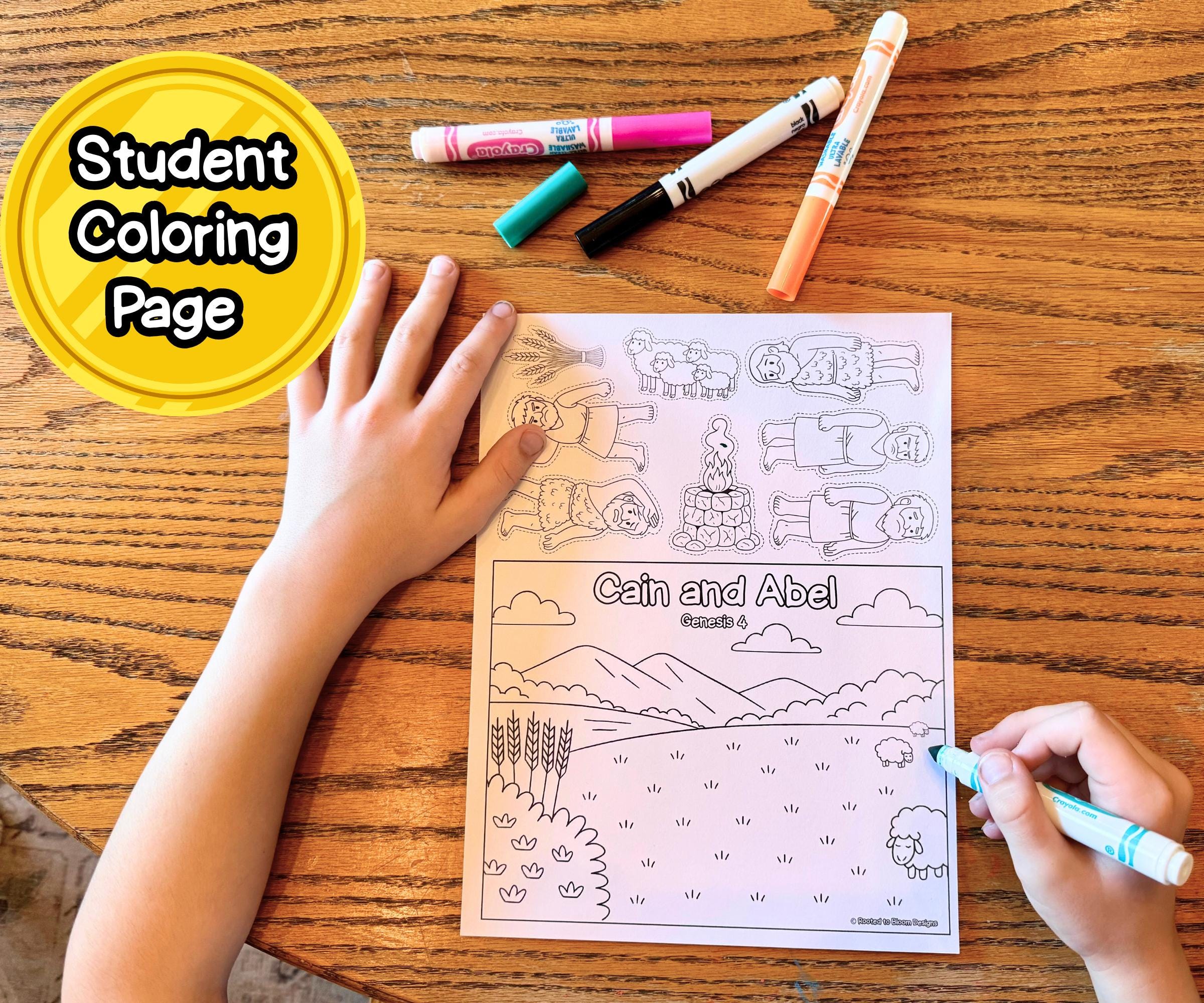 Cain and Abel: Bible Story Visuals, Worksheets, and Crafts for Genesis ...