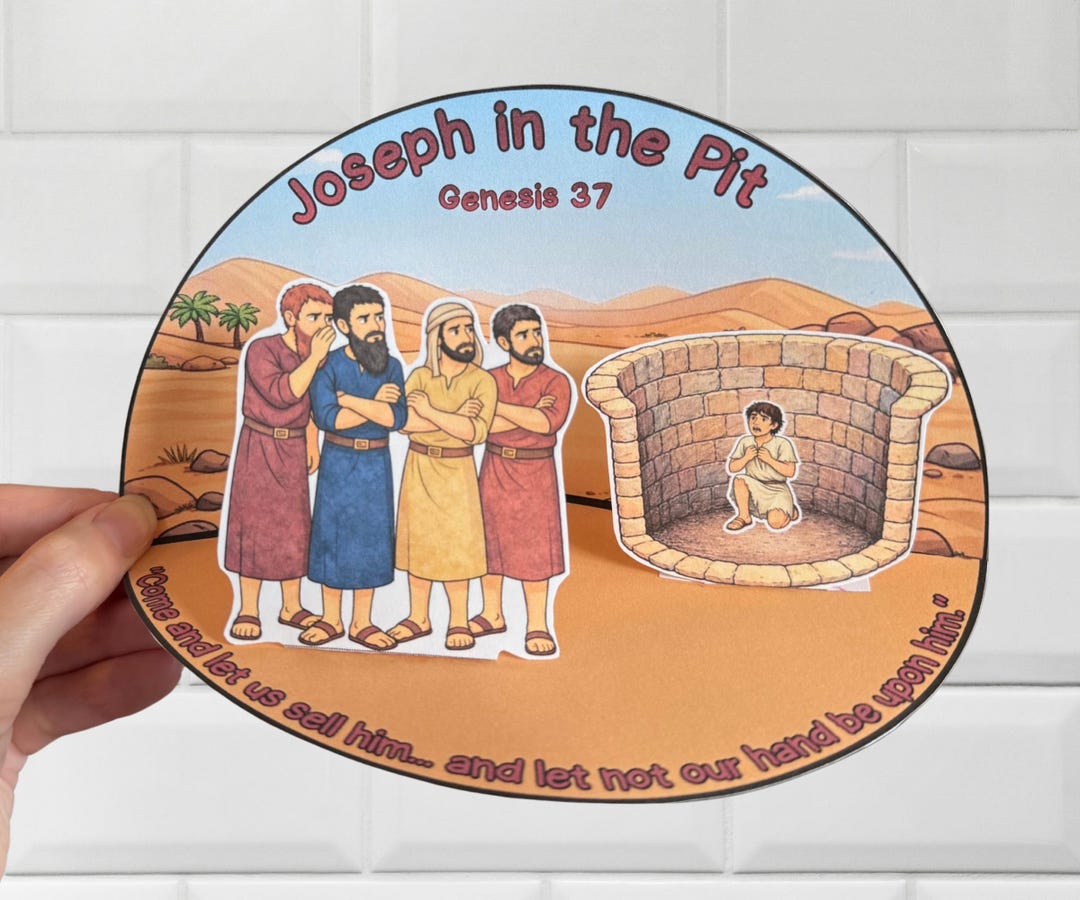 Joseph in the Pit - Printable 3D Craft - Genesis 37 -joseph's Brothers ...