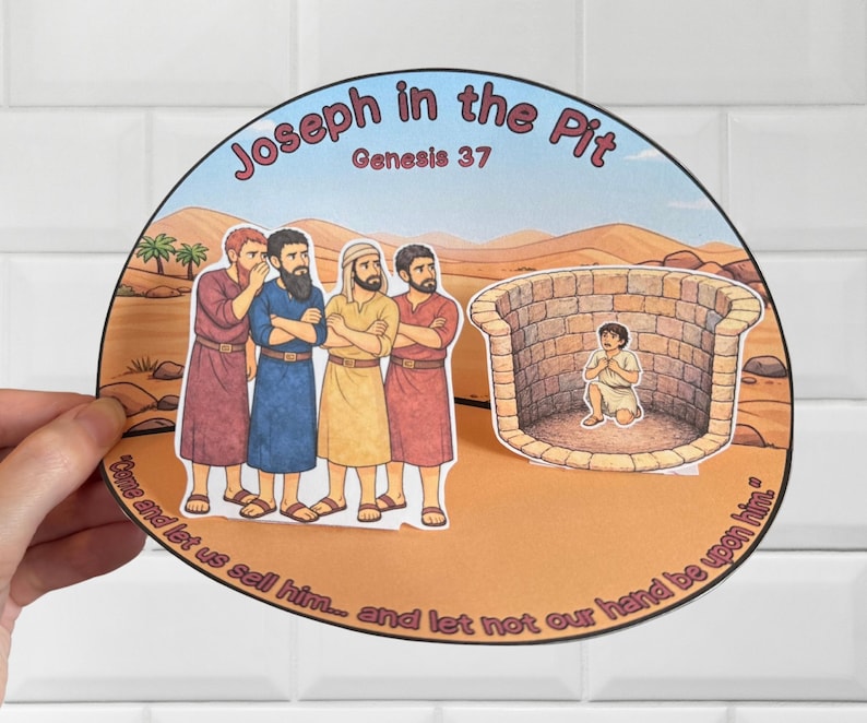 Joseph in the Pit - Printable 3D Craft - Genesis 37 -joseph's Brothers ...