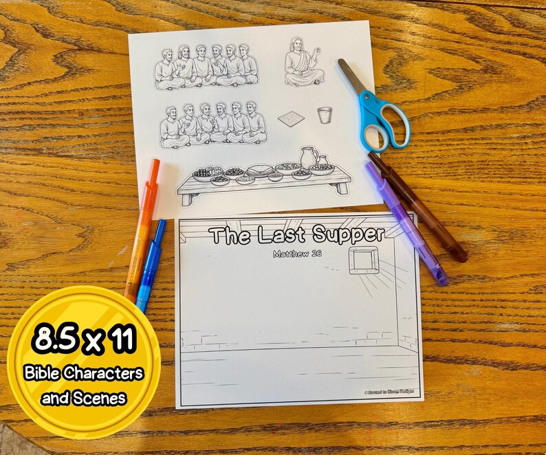Jesus and the Last Supper - Bible Story Visuals, Worksheets, and Crafts ...