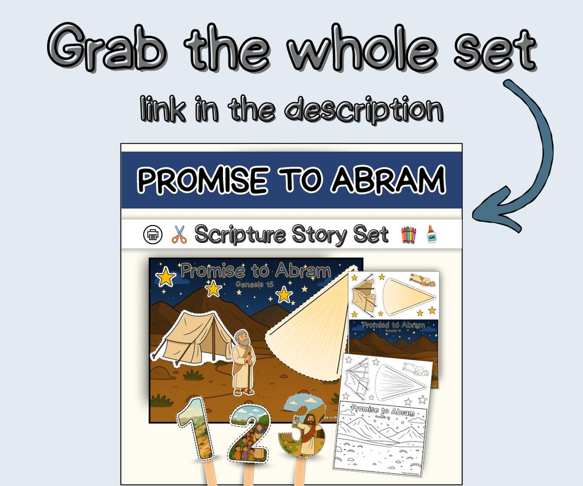 God's Promises to Abram- Bible Coloring Page and Craft - Genesis 15 ...