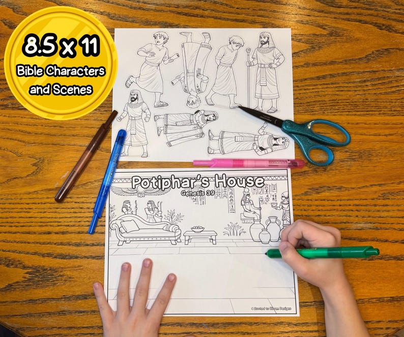 Joseph in Potiphar's House - Bible Story Visuals, Worksheets, and ...