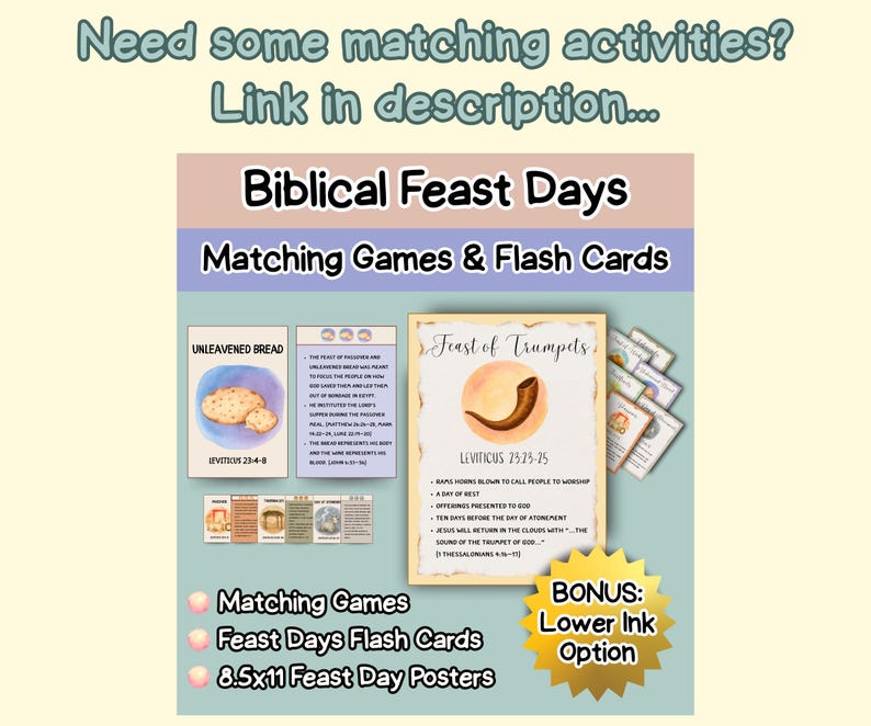 Feast Day Banner for Bible Class Decorations-levitical Feast Days - Etsy