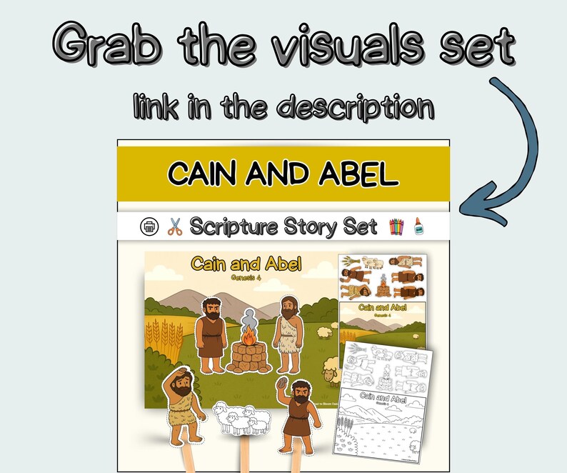 Cain and Abel-printable 3D Craft - Genesis 4 - Etsy