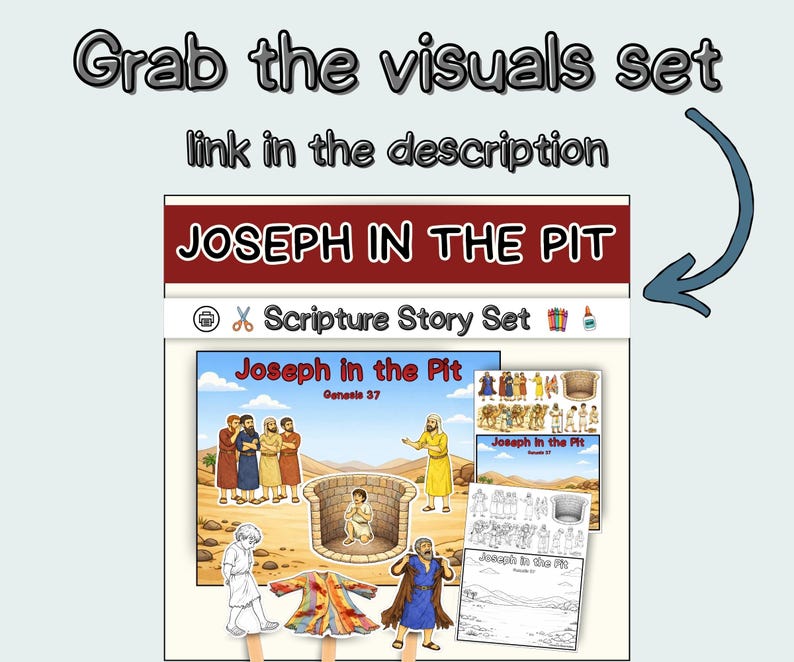 Joseph in the Pit - Printable 3D Craft - Genesis 37 -joseph's Brothers ...