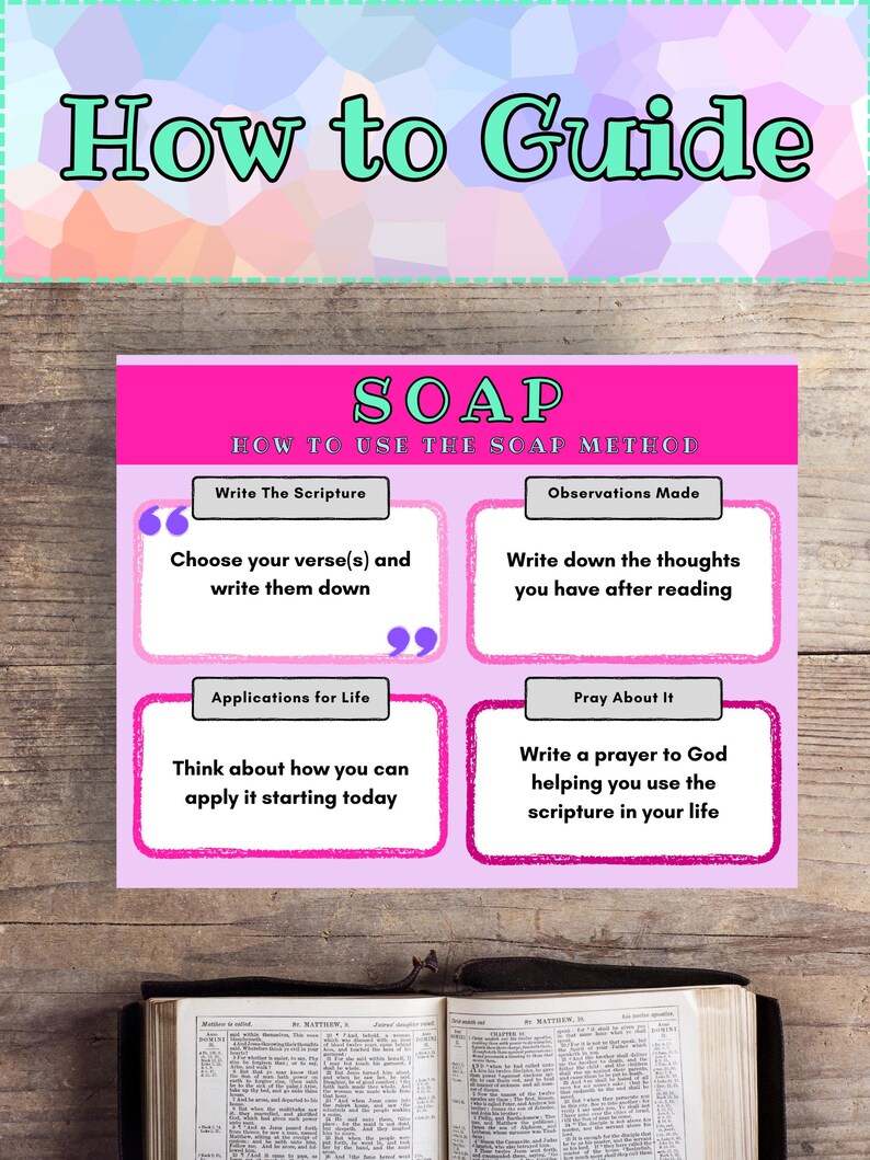 SOAP Bible Study Printables for Girls: Journal Pages & FREE Bookmarks ...