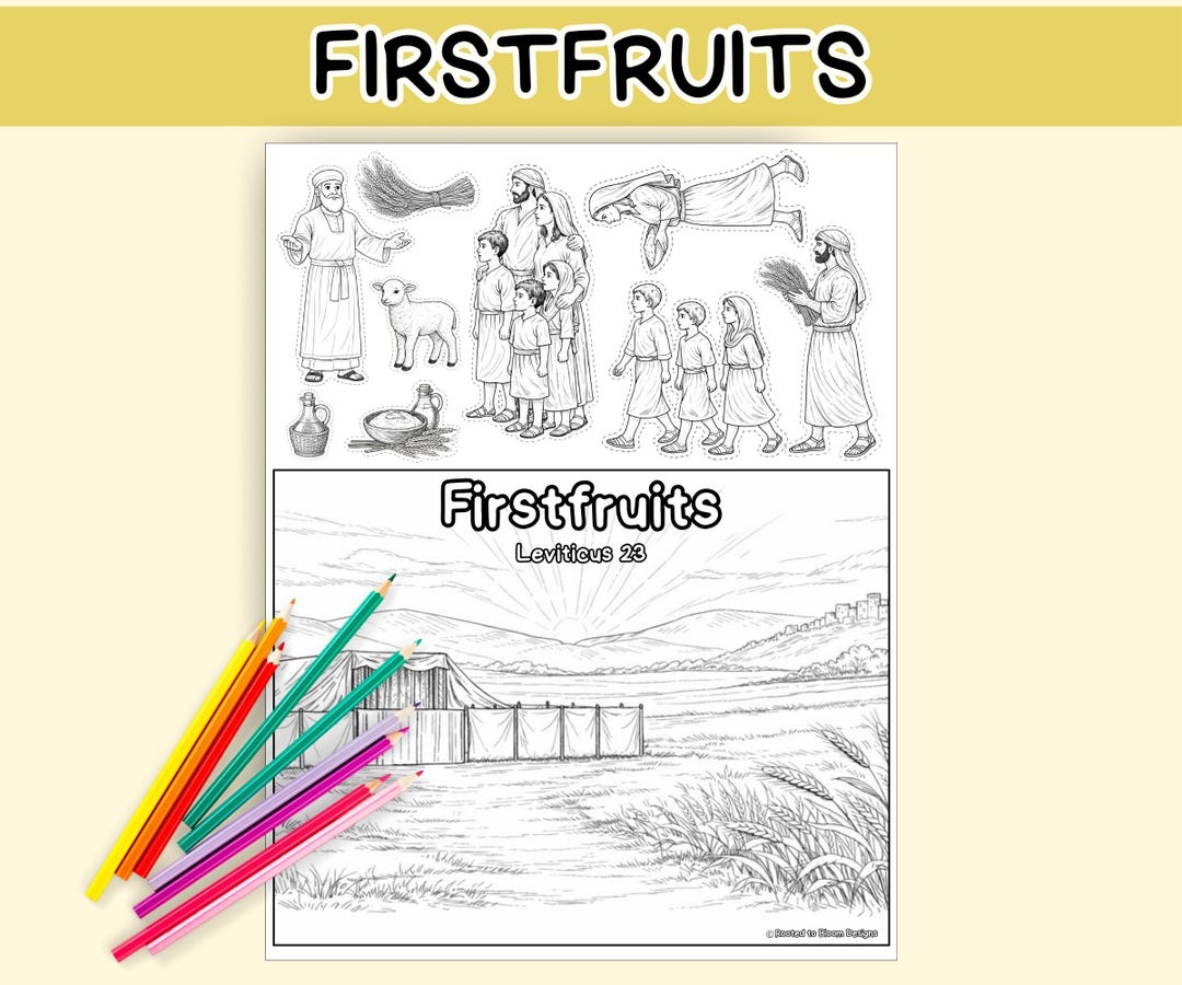 Firstfruits Offering - Bible Coloring Page and Craft - Feast Day ...
