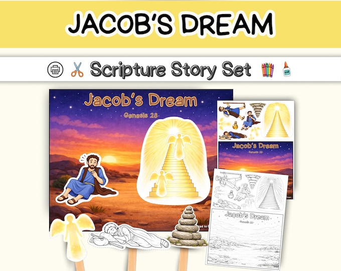 Jacob's Dream Printable, Sunday School Craft, Bible Story Activity Kids ...