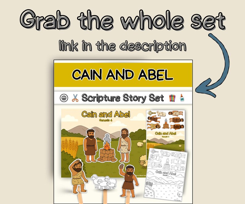 Cain and Abel - Bible Coloring Page and Craft - Genesis 4 Printable - Etsy