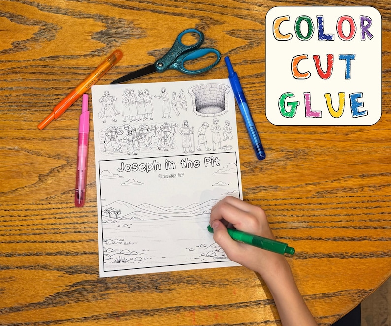 Joseph Sold by His Brothers - Bible Coloring Page and Craft - Genesis ...