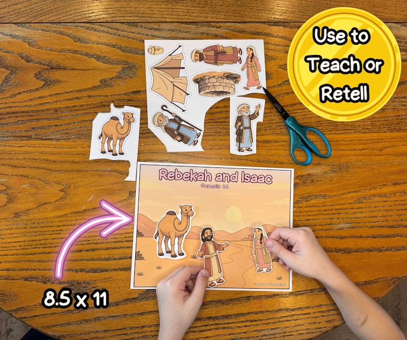 Rebekah and Isaac- Bible Story Visuals, Worksheets, and Crafts for ...