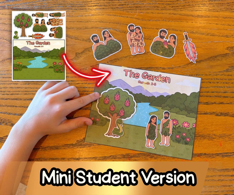 Garden of Eden and the Fall: Bible Story Visuals, Worksheets, and ...