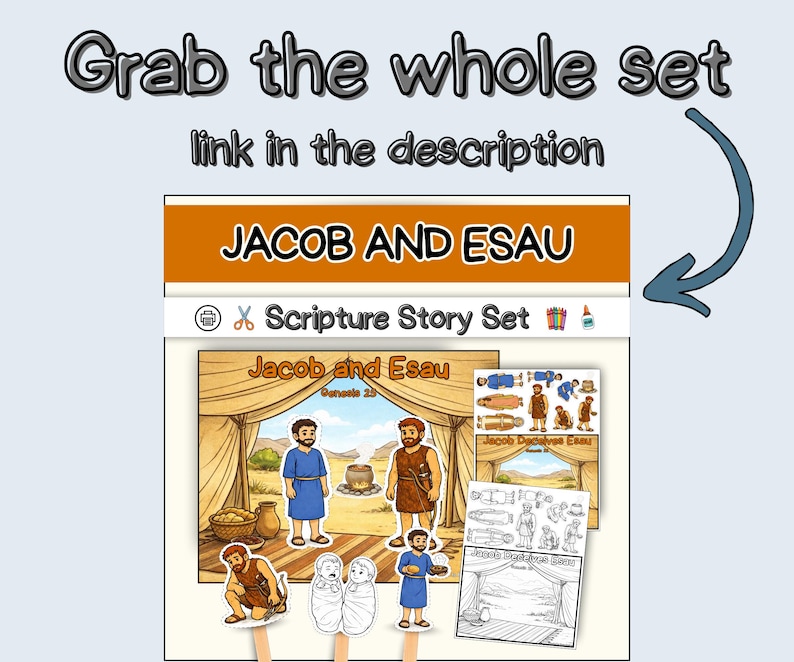 Birth of Jacob and Esau- Bible Coloring Page and Craft - Genesis 25 ...