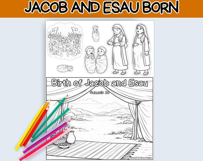 Jacob and Esau, Bible Crafts for Kids, Church Bulletin Board, Sunday ...