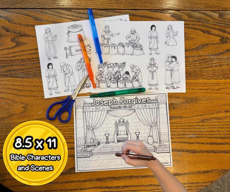 Joseph Forgives His Brothers - Bible Story Visuals, Worksheets, and ...