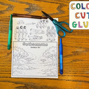 Jesus in the Garden of Gethsemane - Bible Coloring Page and Craft ...