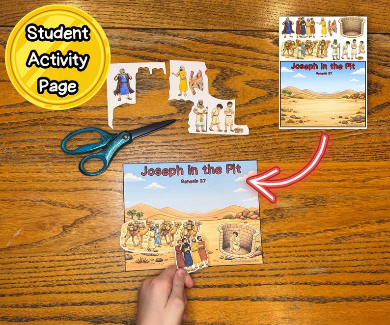 Joseph's Sold by His Brothers - Bible Story Visuals, Worksheets, and ...