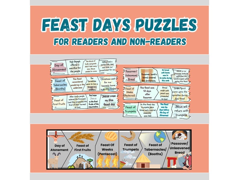 Jesus and the Feast Days Puzzles: Leviticus Activity - Etsy