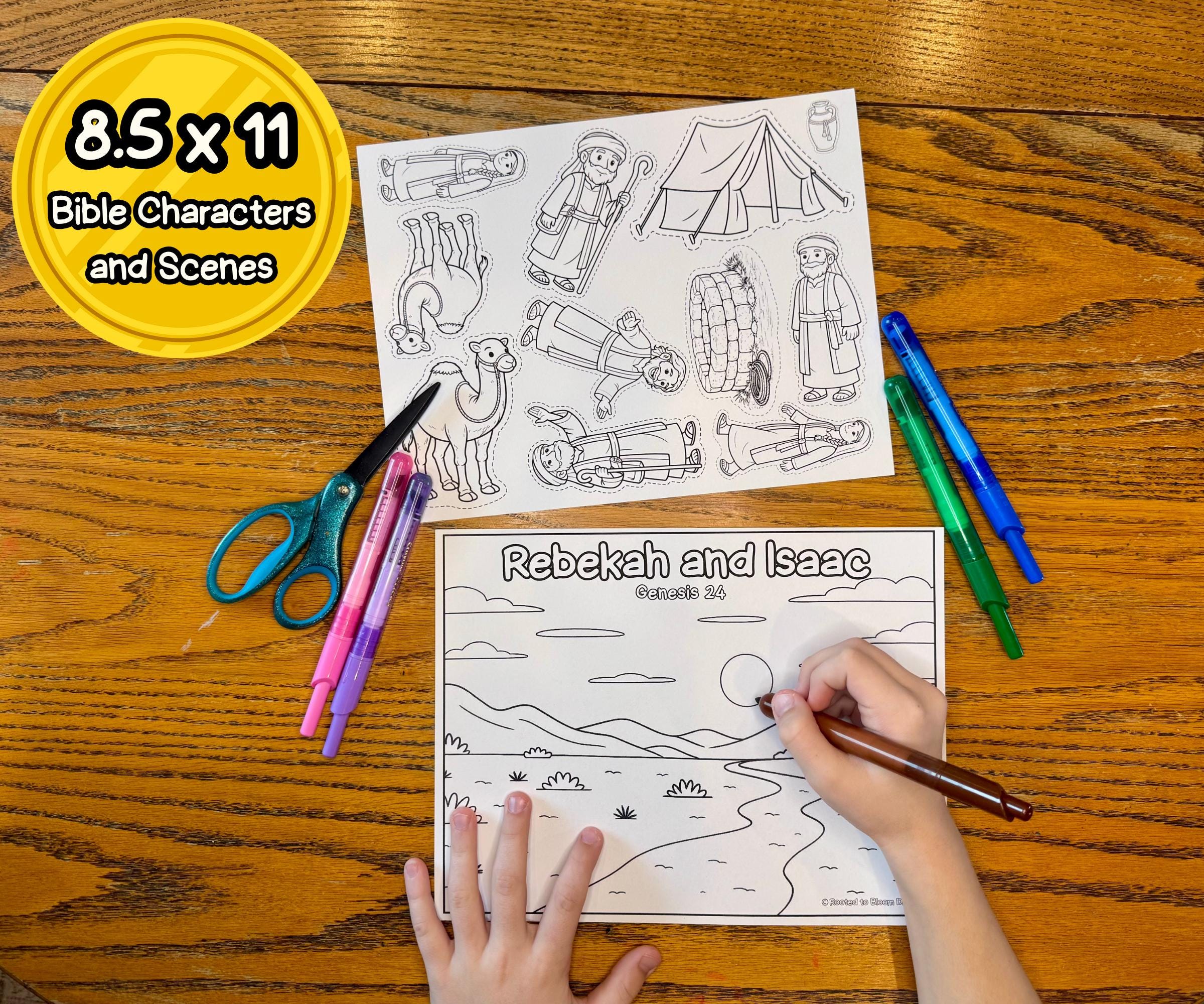 Rebekah and Isaac- Bible Story Visuals, Worksheets, and Crafts for ...