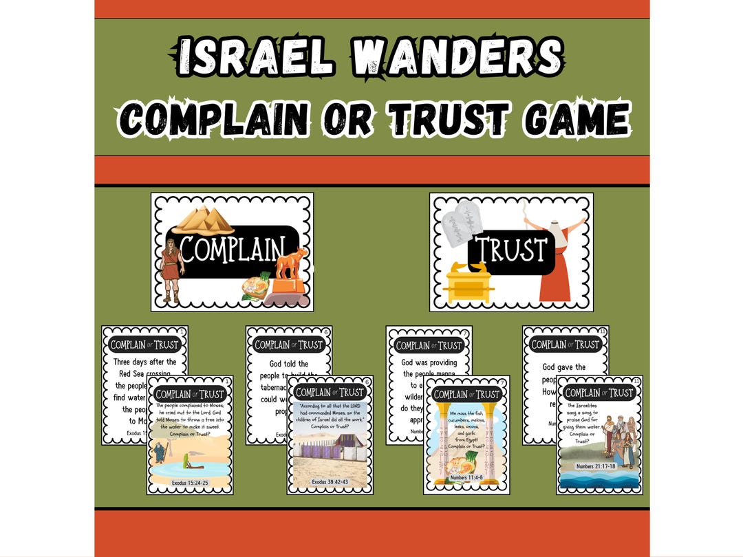 Israelites Wandering in the Wilderness Bible Game: Leviticus & Numbers ...