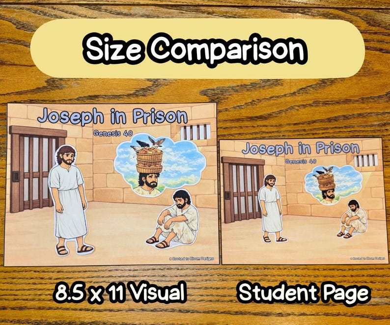 Joseph in Prison - Bible Story Visuals, Worksheets, and Crafts for ...