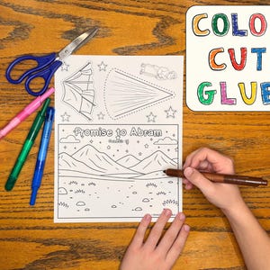 God's Promises to Abram- Bible Coloring Page and Craft - Genesis 15 ...