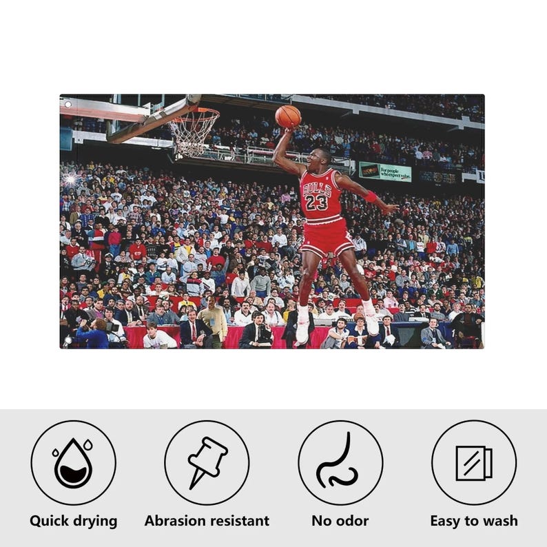 1987 Michael Jordan Slam Dunk Flag Iconic Moment Wall Flag Tribute ...