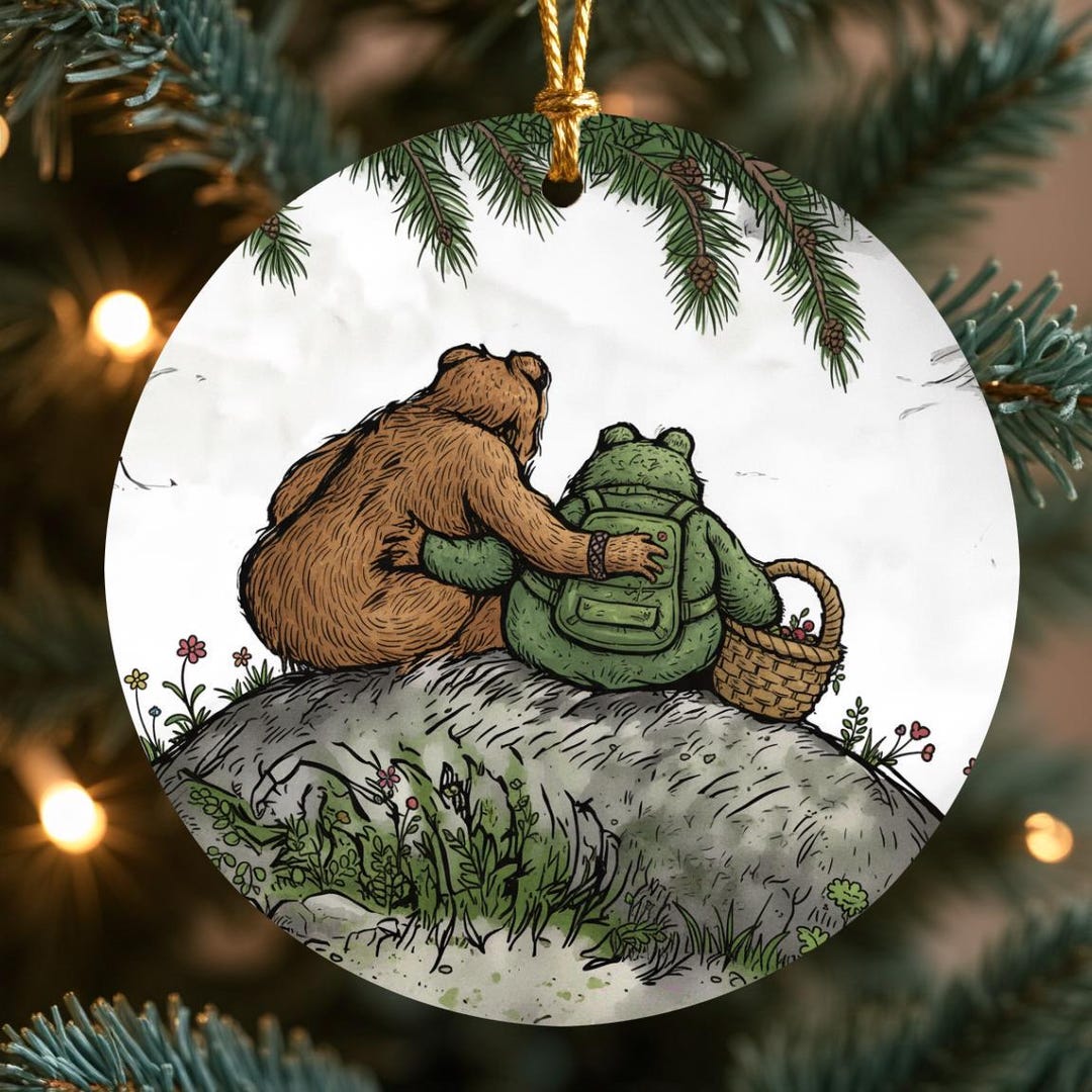 Frog and Toad Ornament - Friendship, Family, Love, Support- Sitting by ...