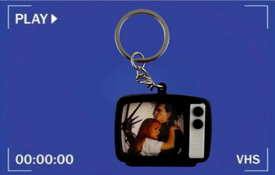 Edward Scissorhands and Kim Light-up TV Keychain - Etsy