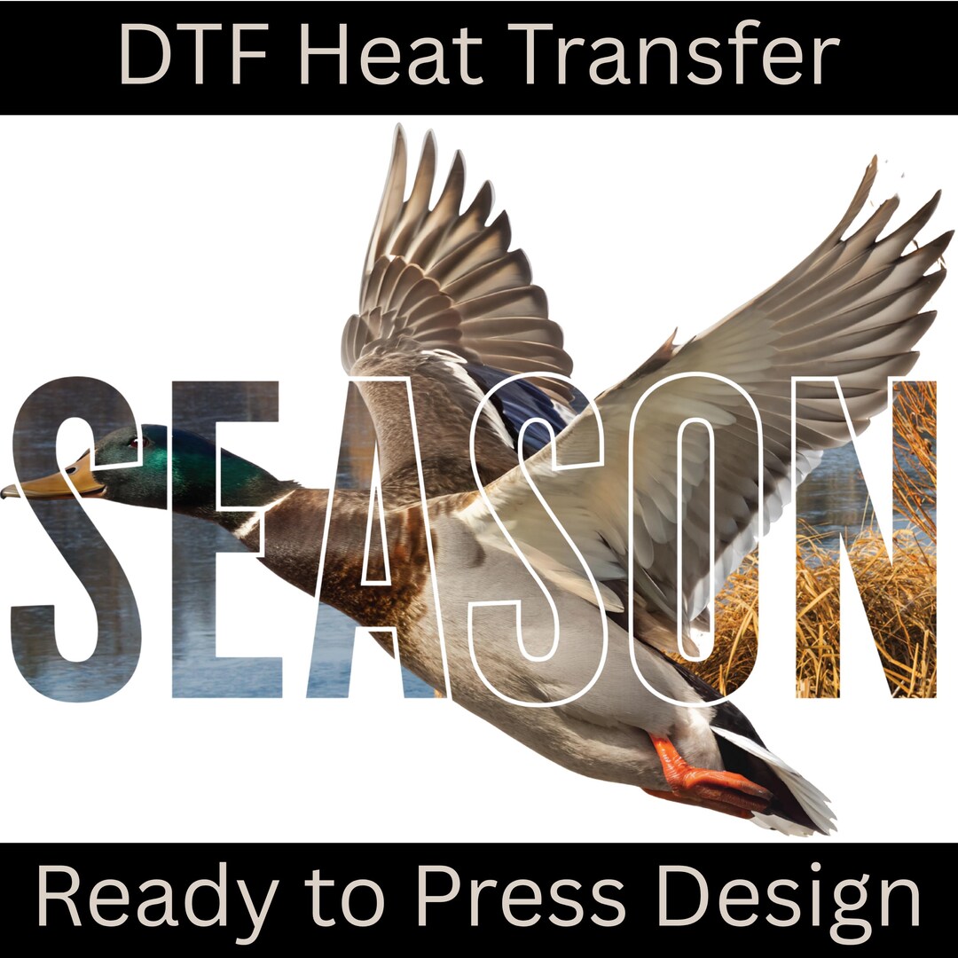 Mallard Season DTF Transfer, Duck Hunting Camo, Ready to Press - Etsy