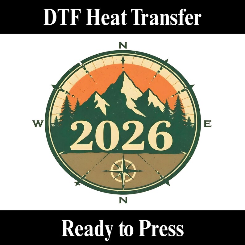 Mountain Compass 2026 DTF Transfer – Outdoor Adventure Graduation ...