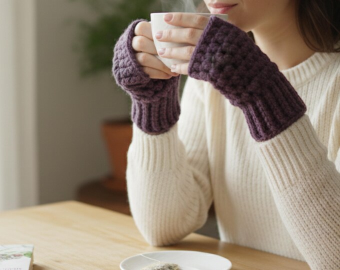 Granny Gloves - Crochet Fingerless Gloves PDF Pattern - Etsy Canada